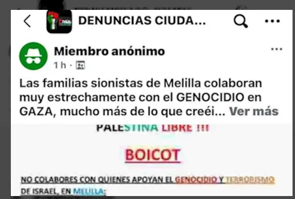 Señalamiento y demonización de judíos de Melilla por grupos ...
