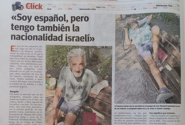 ¿Quién es el indigente mallorquín que sirvió en Tzáhal y sobrevive con ...